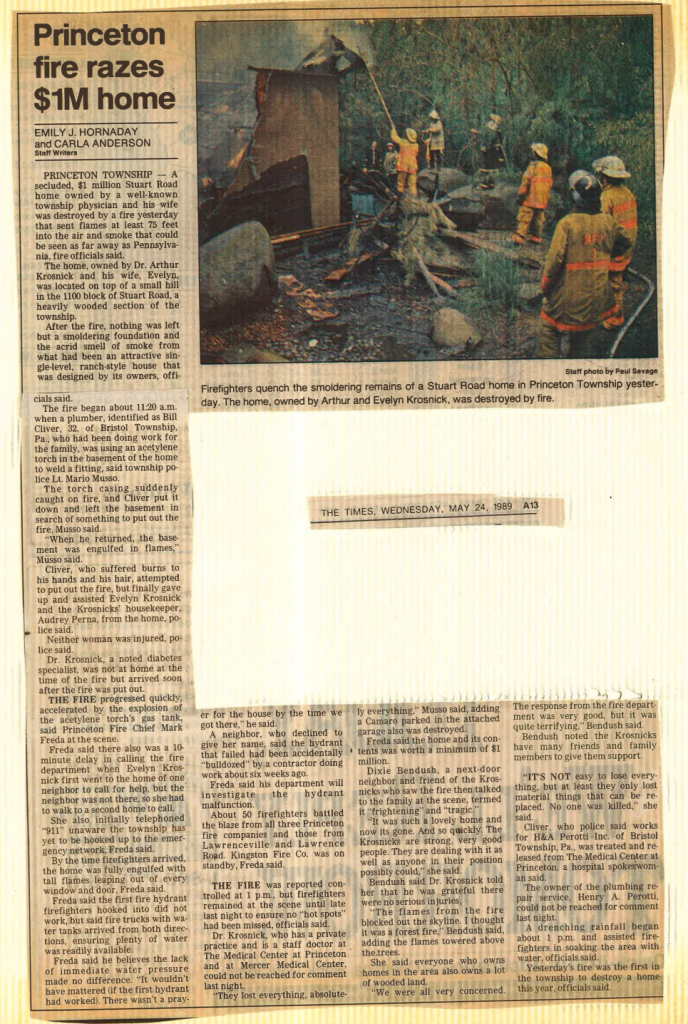 Princeton fire razes $1M home - Princeton Hook & Ladder Company